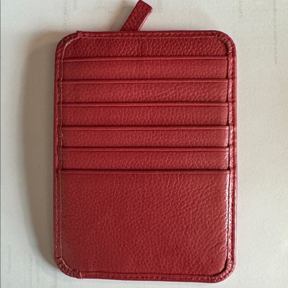 Lodis | Bags | Lodis Red Leather Card Wallet | Poshmark